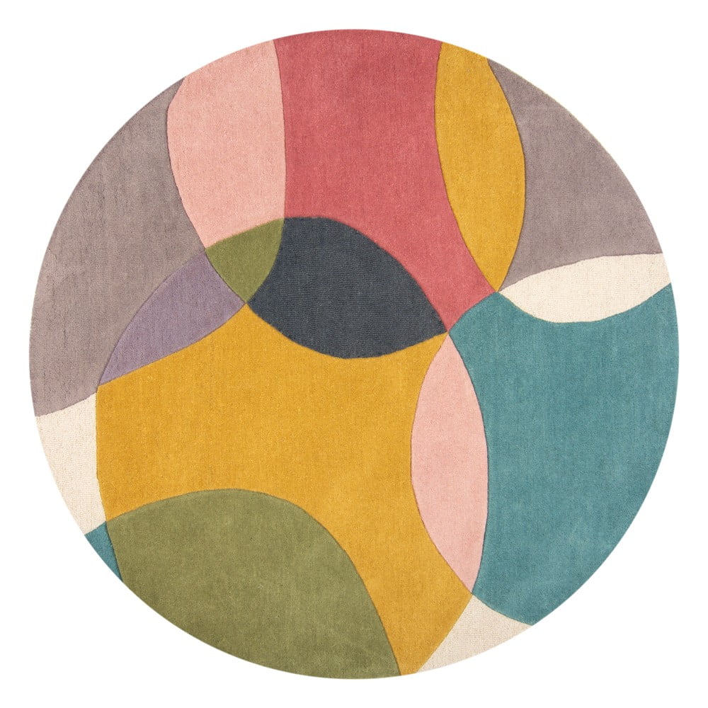 Kézi szövésű gyapjú kerek szőnyeg ø 160 cm Glow Multi – Flair Rugs ...